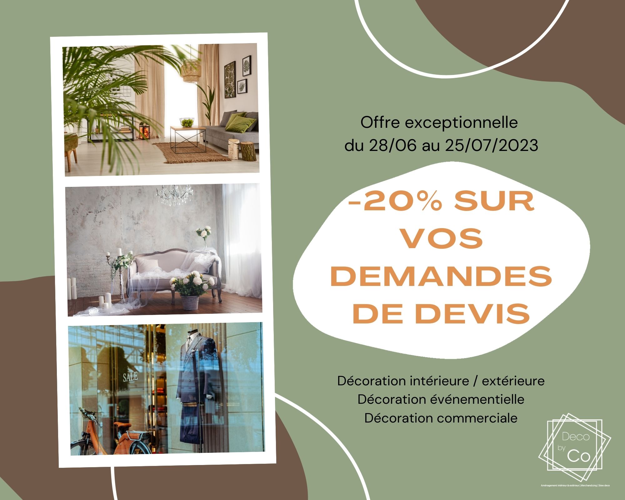 Remise exceptionnelle sur vos devis du 28/06 au 25/07/2023 - Deco by Co